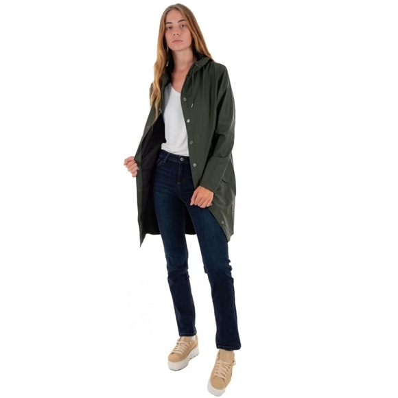 Rains | Jackets & Coats | Rains Long Jacket Evergreen Unisex Size Large ...